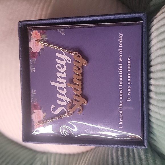 ldurian | Jewelry | Sydney Cursive Gold Toned Name Necklace | Poshmark